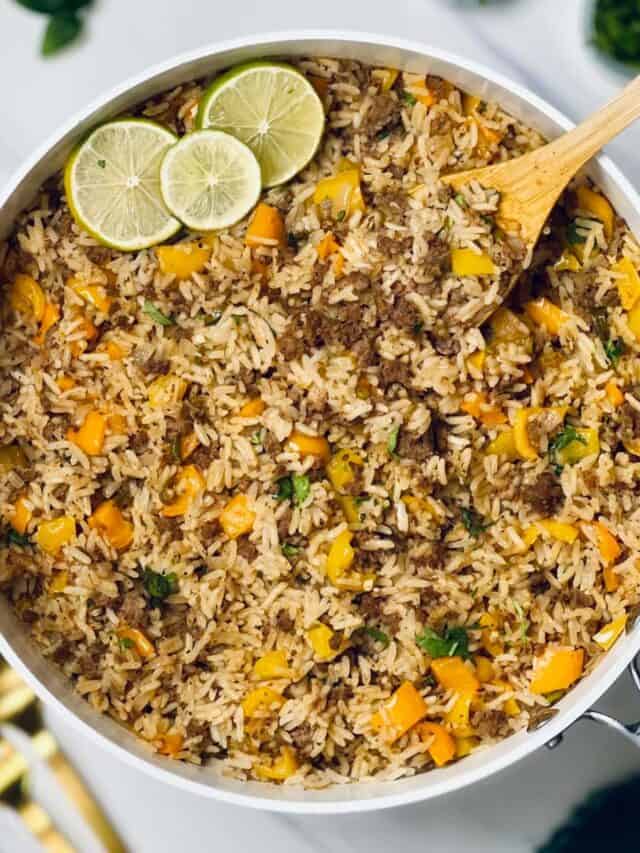 Ground Beef Risotto