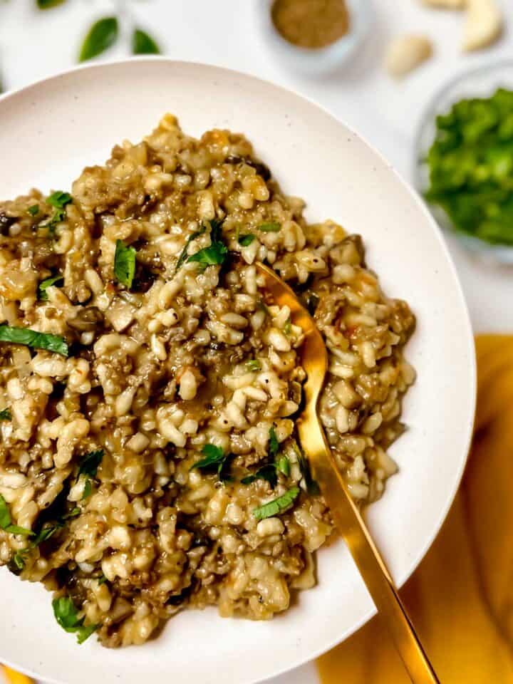 Ground Beef Risotto