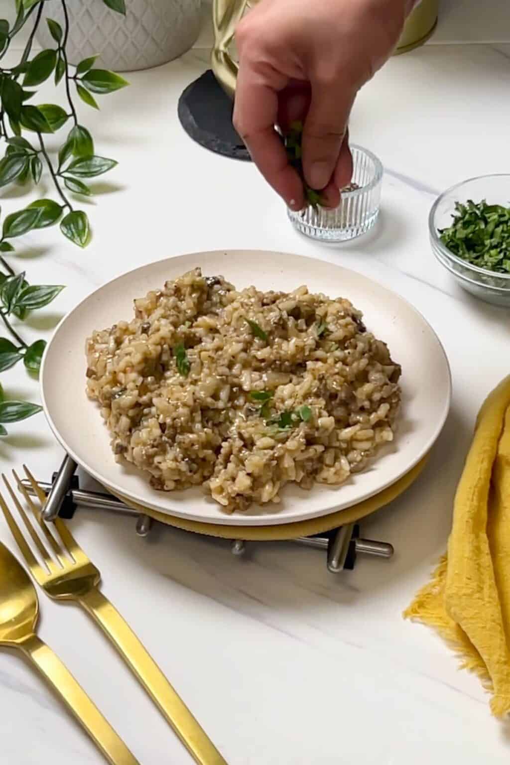 Ground Beef Risotto