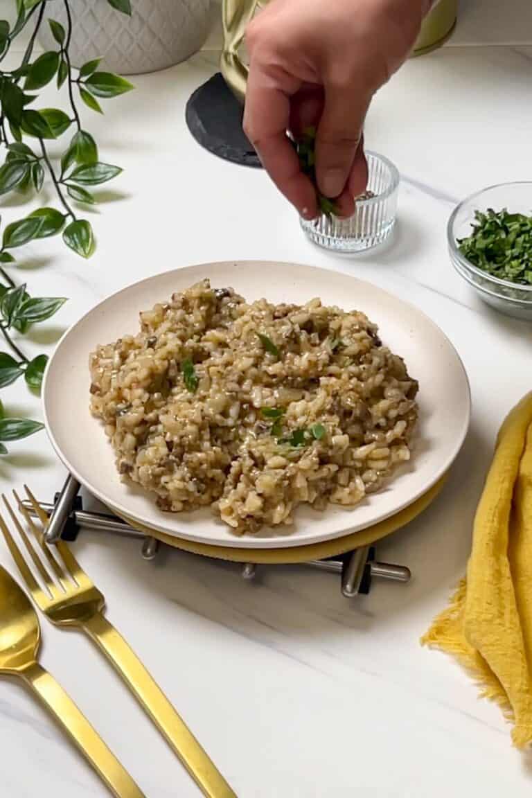 Ground Beef Risotto