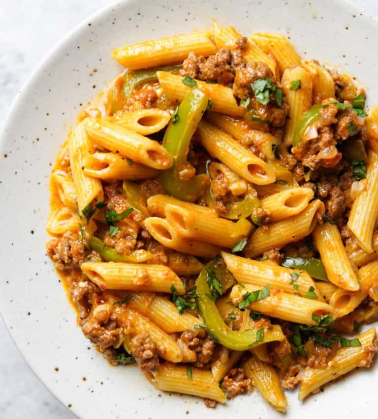 Ground Beef Bell Pepper Pasta